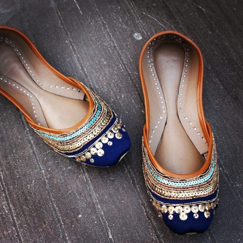 Blue Embroidered Khussa-2250 – SNF